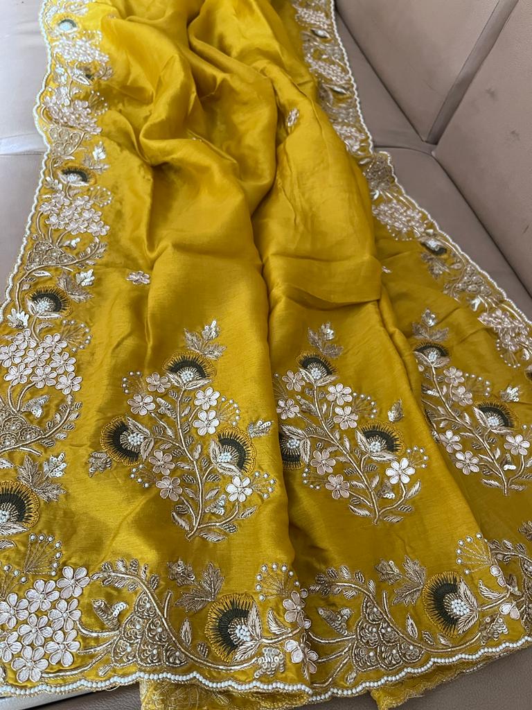 Embroidered Saree – Safrina Fashion