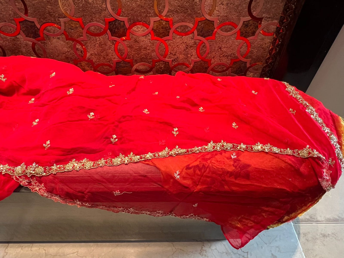 Red saree bridal saree Indian sarees – Safrina Fashion